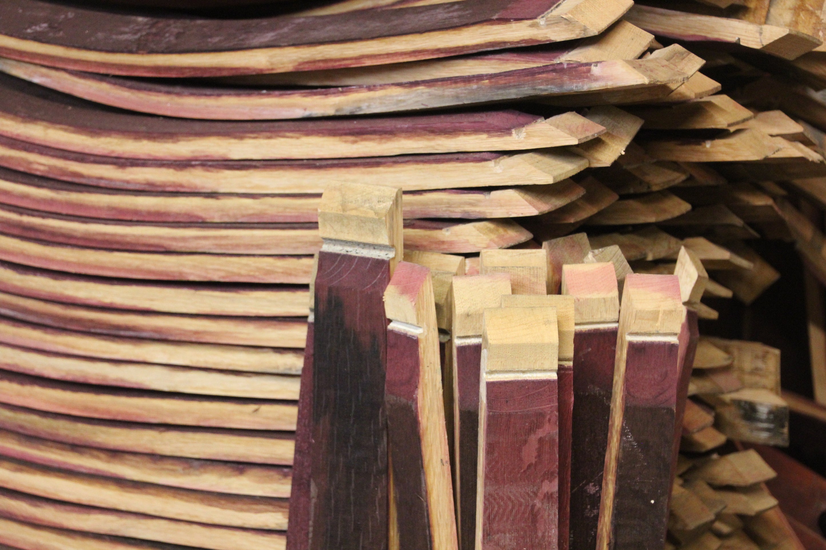 Reclaimed Whiskey or Wine Barrel Staves | Full-Length Oak Wood Bundles ...